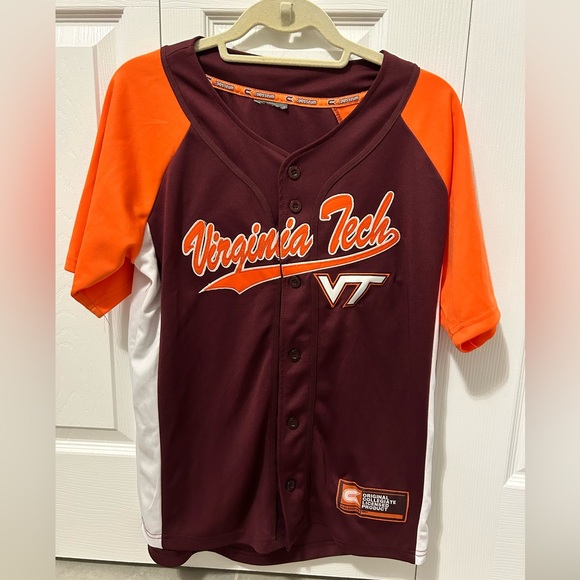 Colosseum | Tops | Virginia Tech Button Front Jersey Embroidered ...